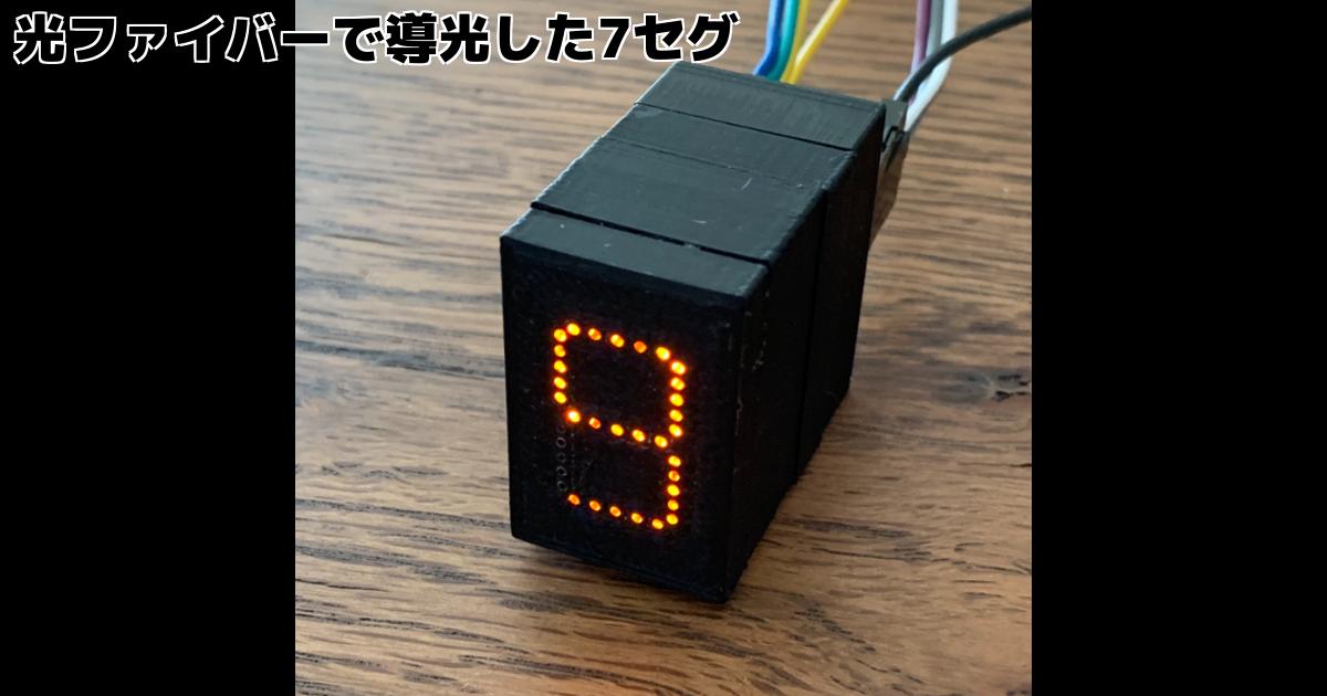光ファイバーで導光した7セグ – inajobのいろいろレビュー